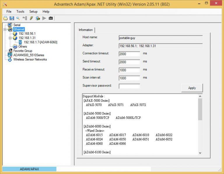 Module Adam 6000 et Adam .NET Utility - informatique Industrielle & IIoT